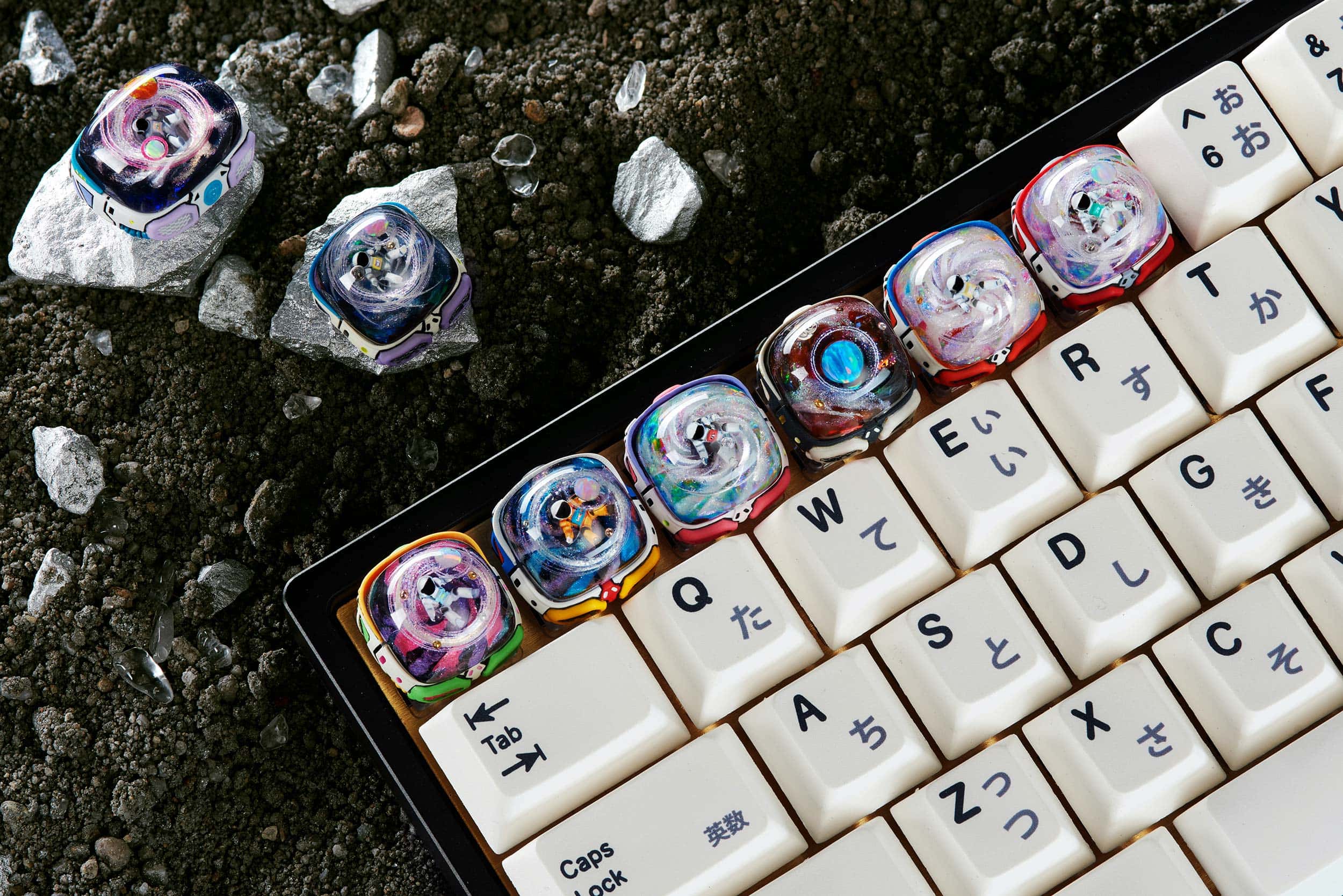 Cosmos series: Astronaut odyssey keycaps - Jelly Key