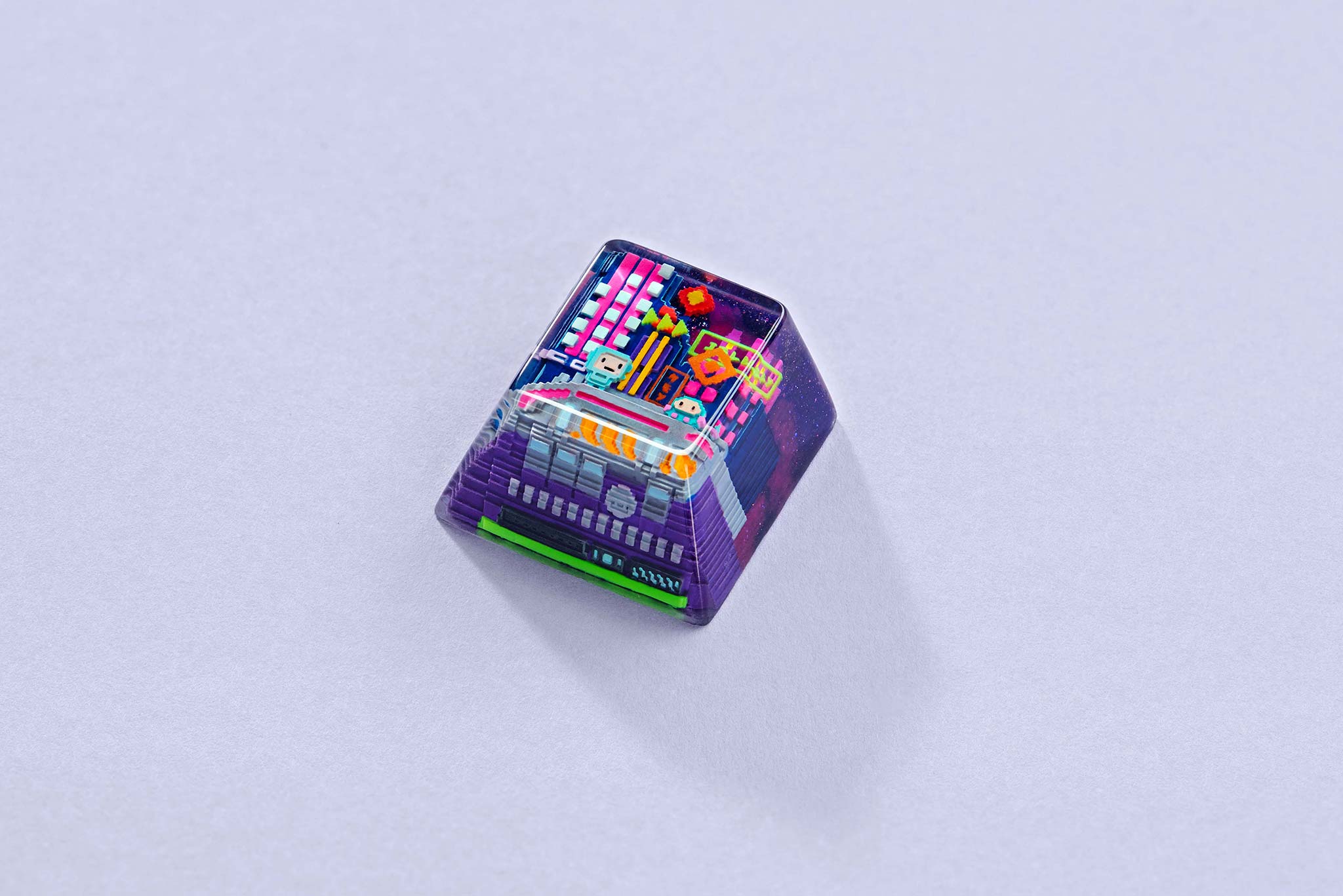 8-bit series III: Neon era artisan keycaps - Jelly Key
