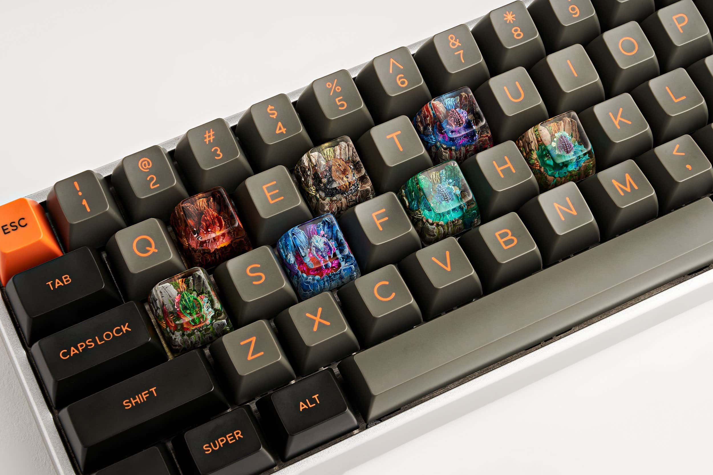 Dragons of Eden: the Descendants artisan keycaps - Jelly Key