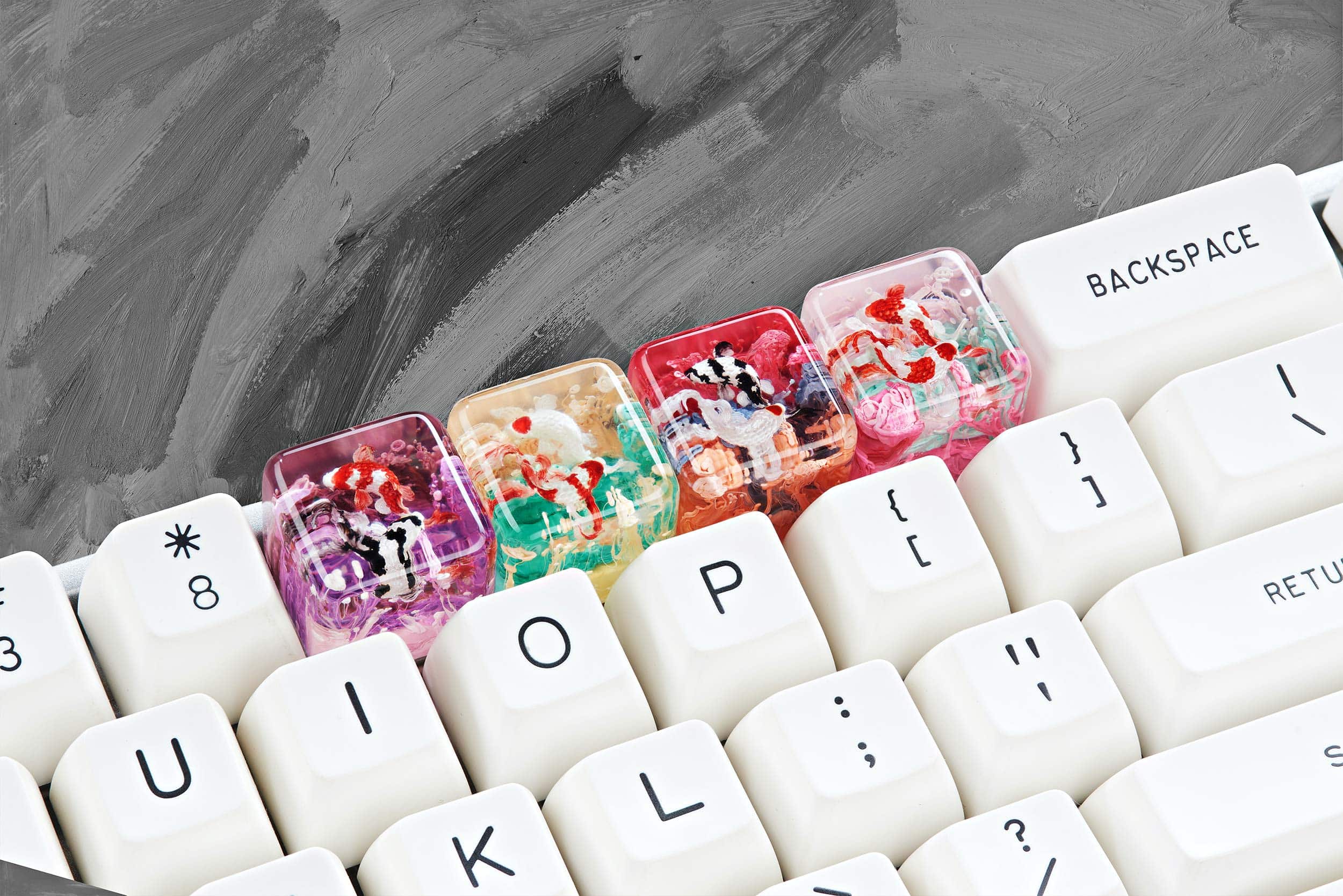 Zen Pond IV - God’s creation artisan keycaps - Jelly Key