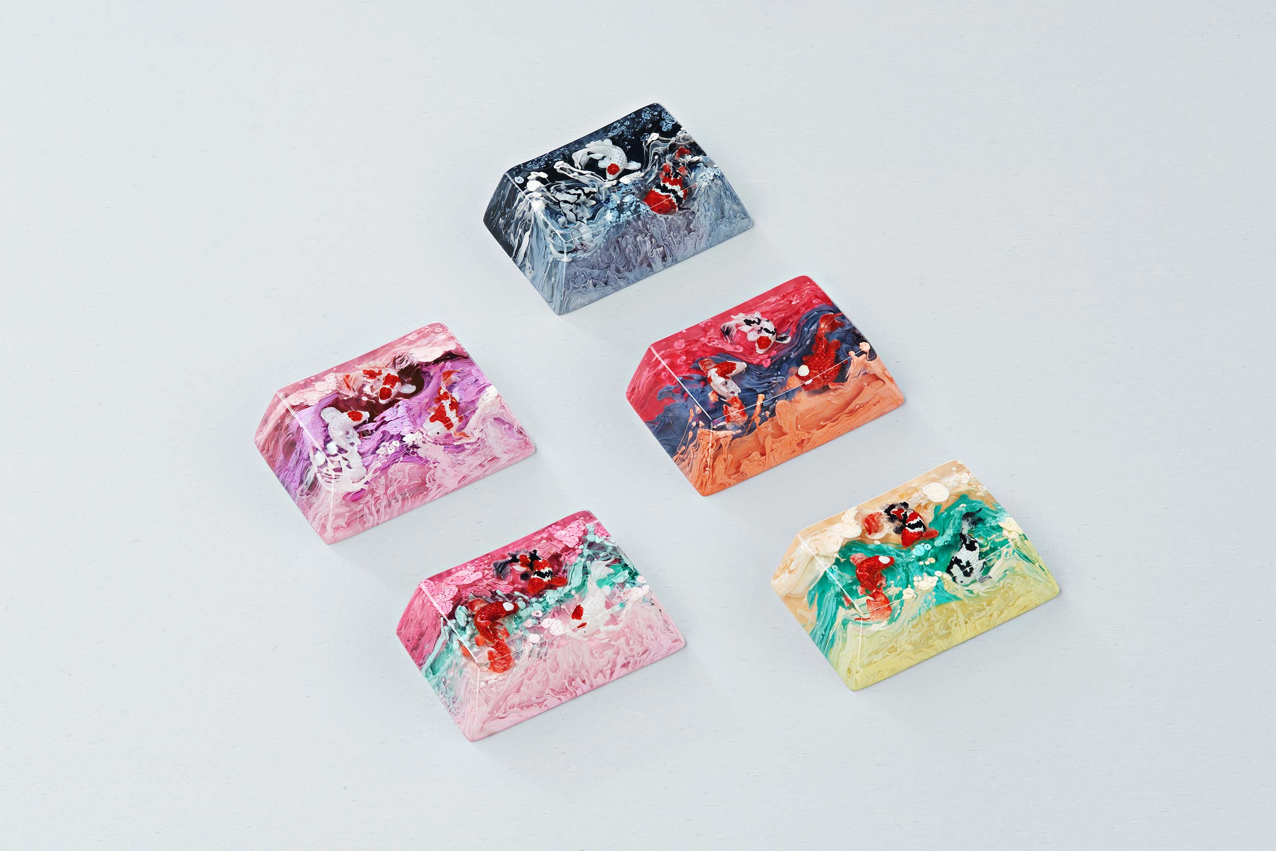 Zen Pond IV - God’s creation artisan keycaps - Jelly Key