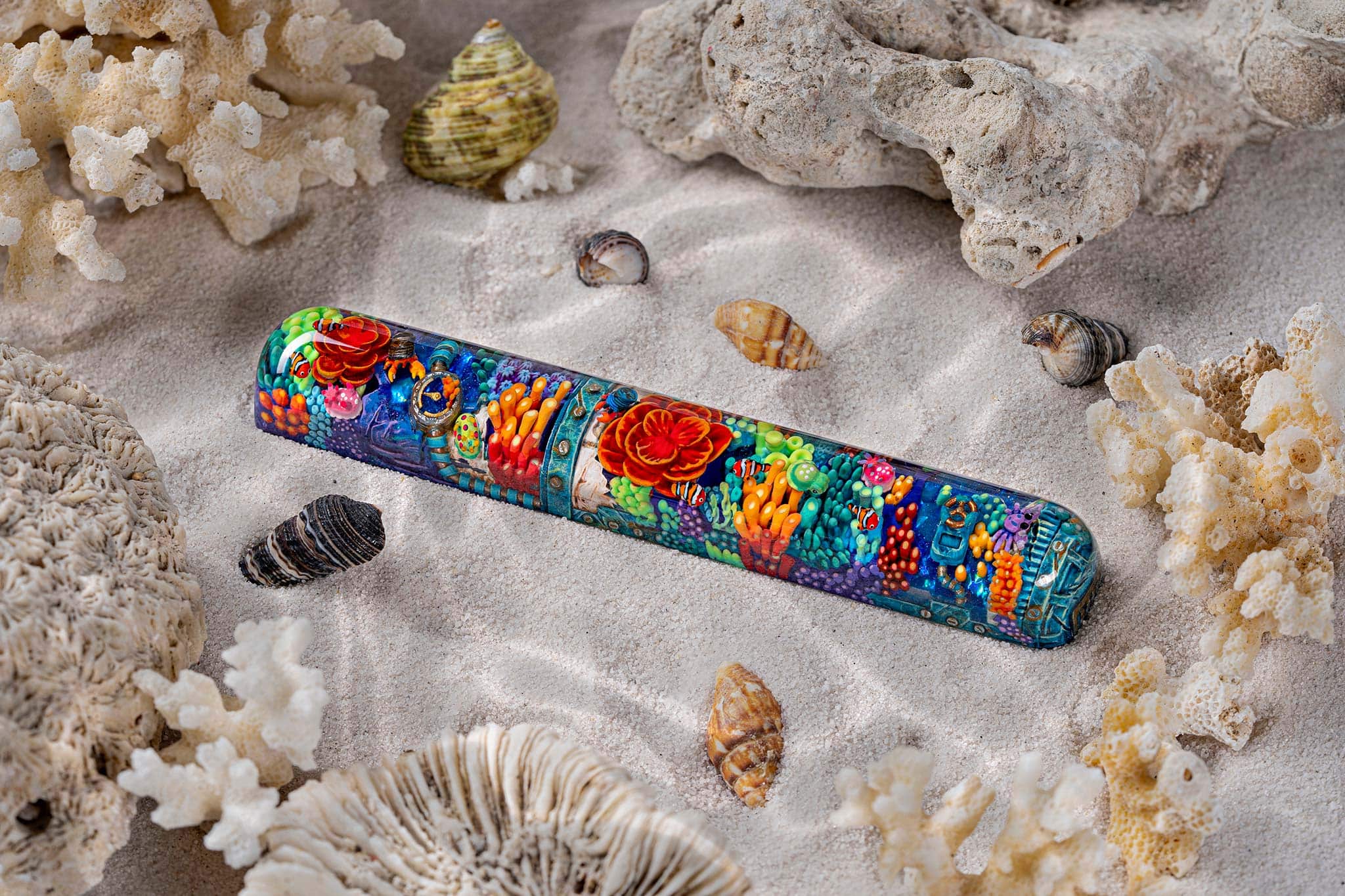 The Immense Ocean series - Coral Odyssey artisan keycaps - Jelly Key