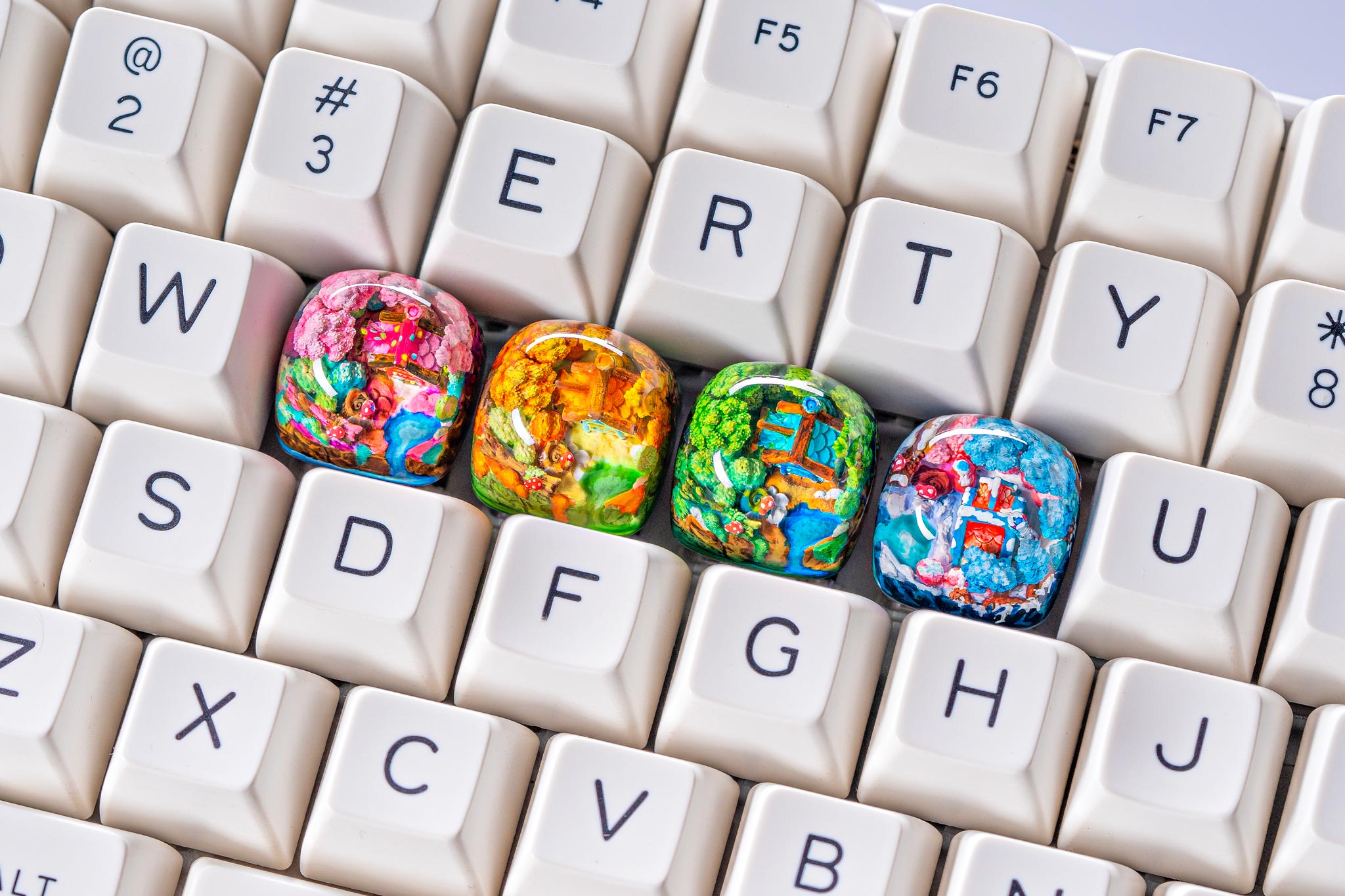 Timber Haven artisan keycaps