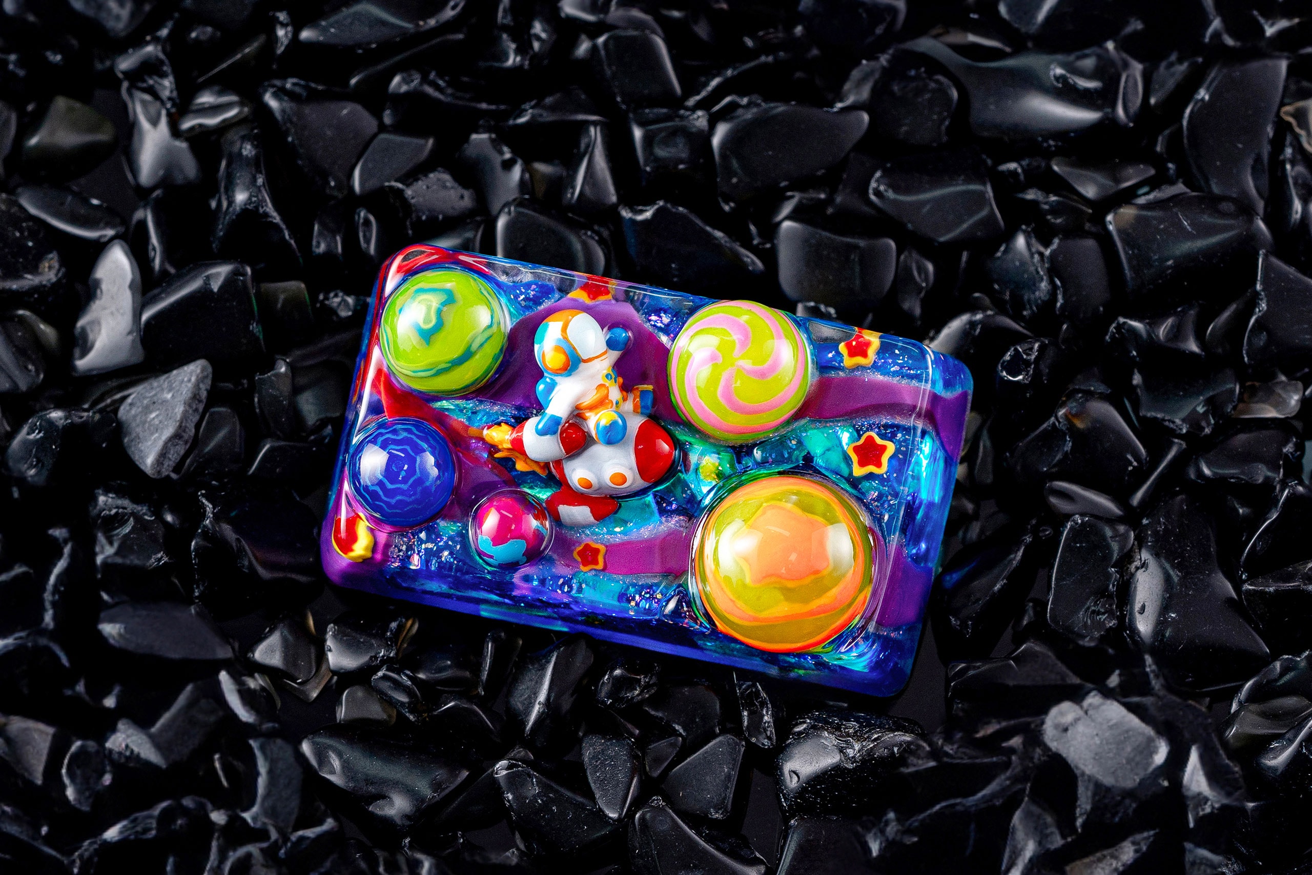 Crystal Veil series - Space Odyssey artisan keycaps - Jelly Key