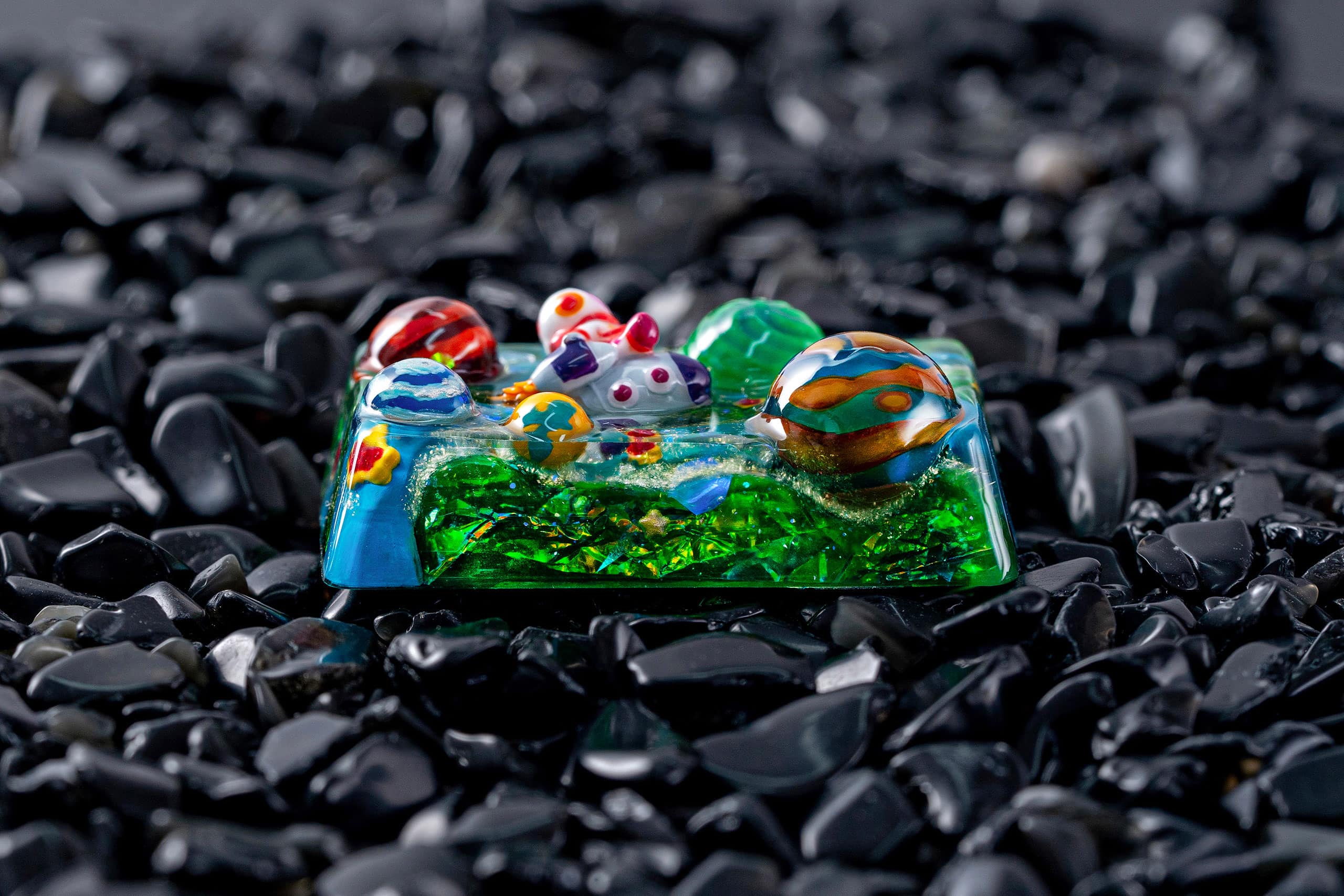 Crystal Veil series - Space Odyssey artisan keycaps - Jelly Key