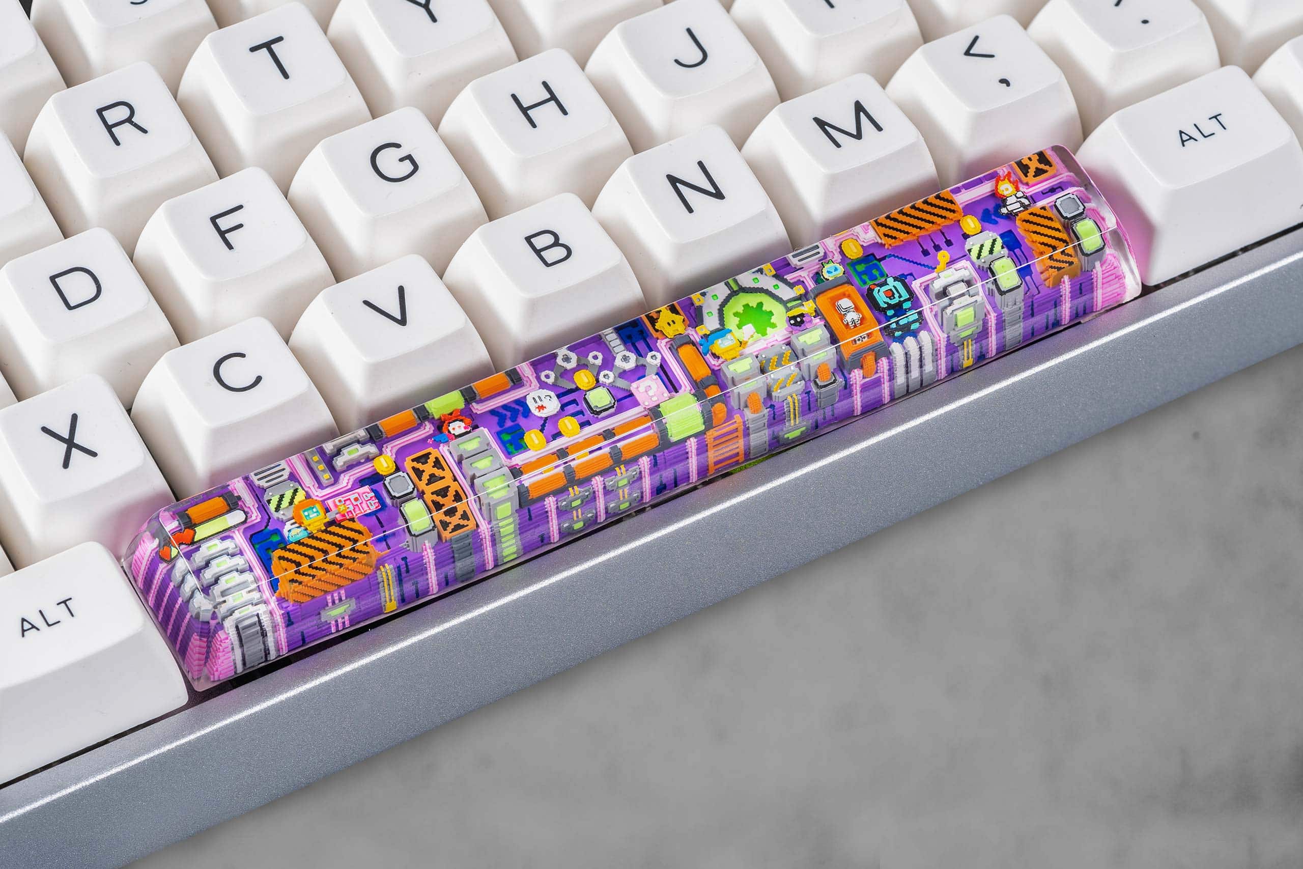 8-Bit Series: Pipeline Battle artisan keycaps - Jelly Key
