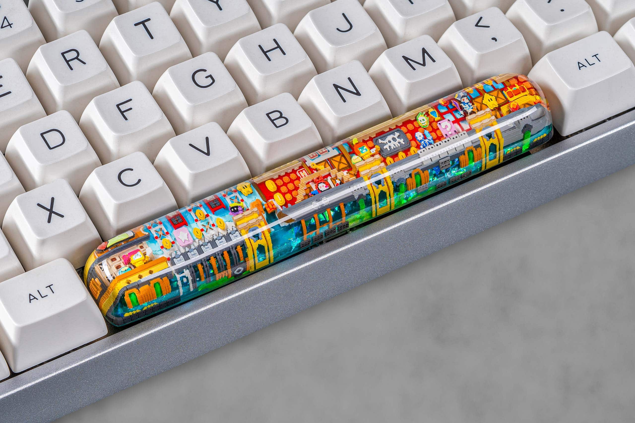 8-Bit Series: Pipeline Battle artisan keycaps - Jelly Key