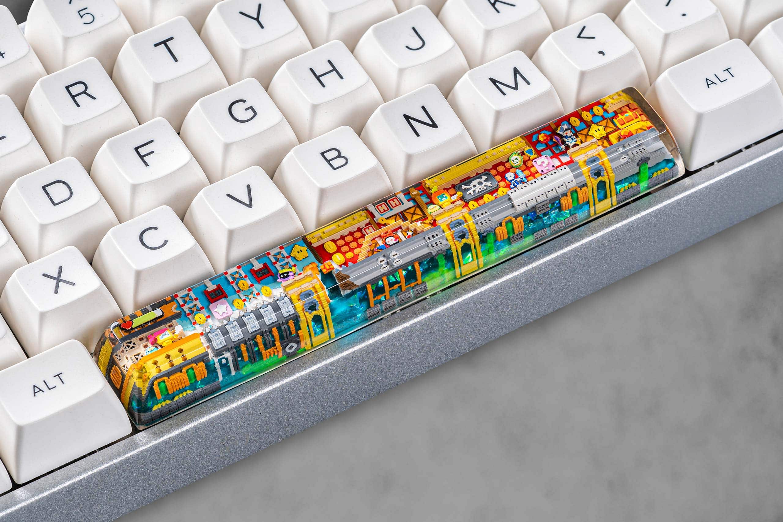 8-Bit Series: Pipeline Battle artisan keycaps - Jelly Key