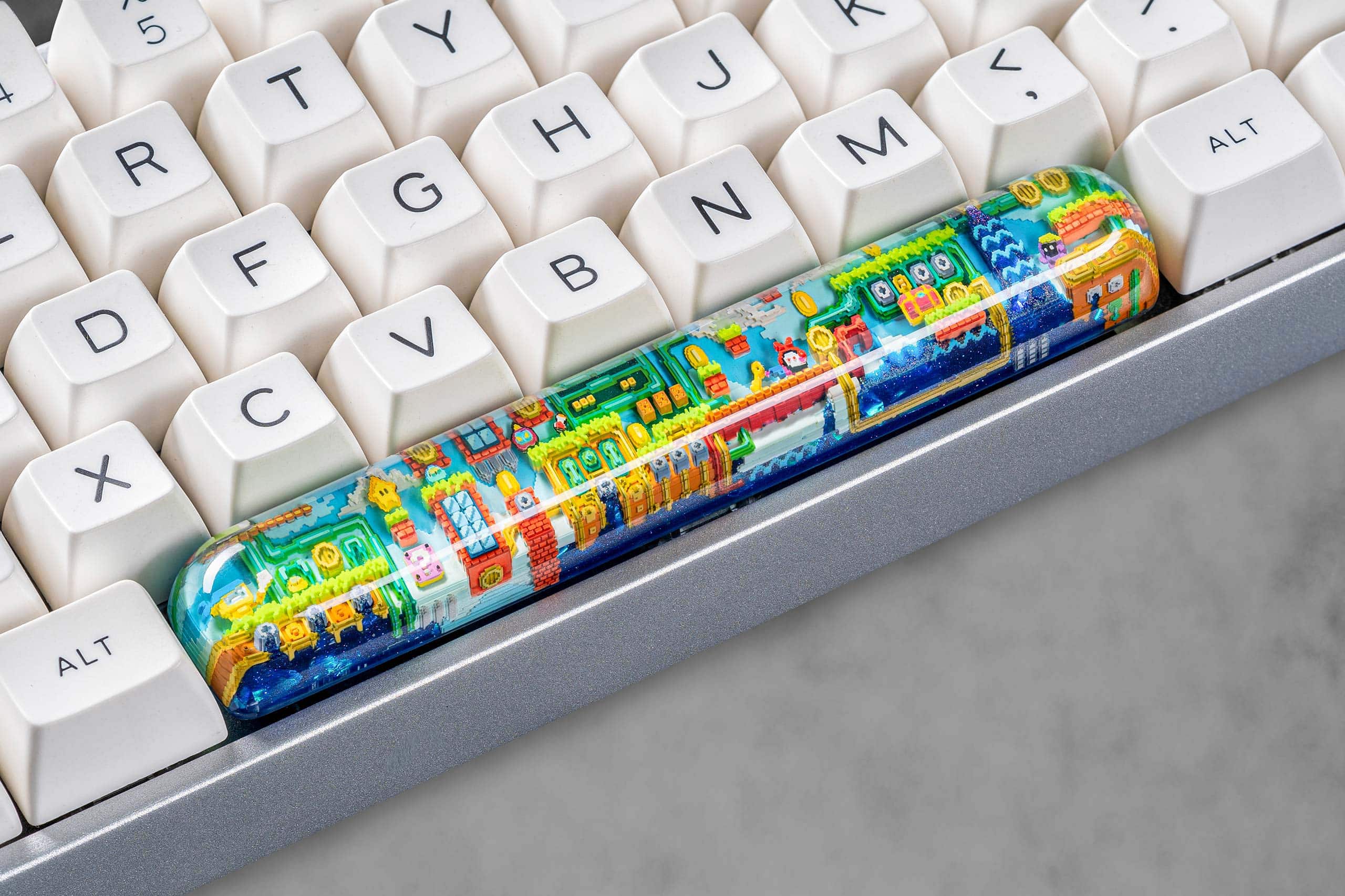 8-Bit Series: Pipeline Battle artisan keycaps - Jelly Key