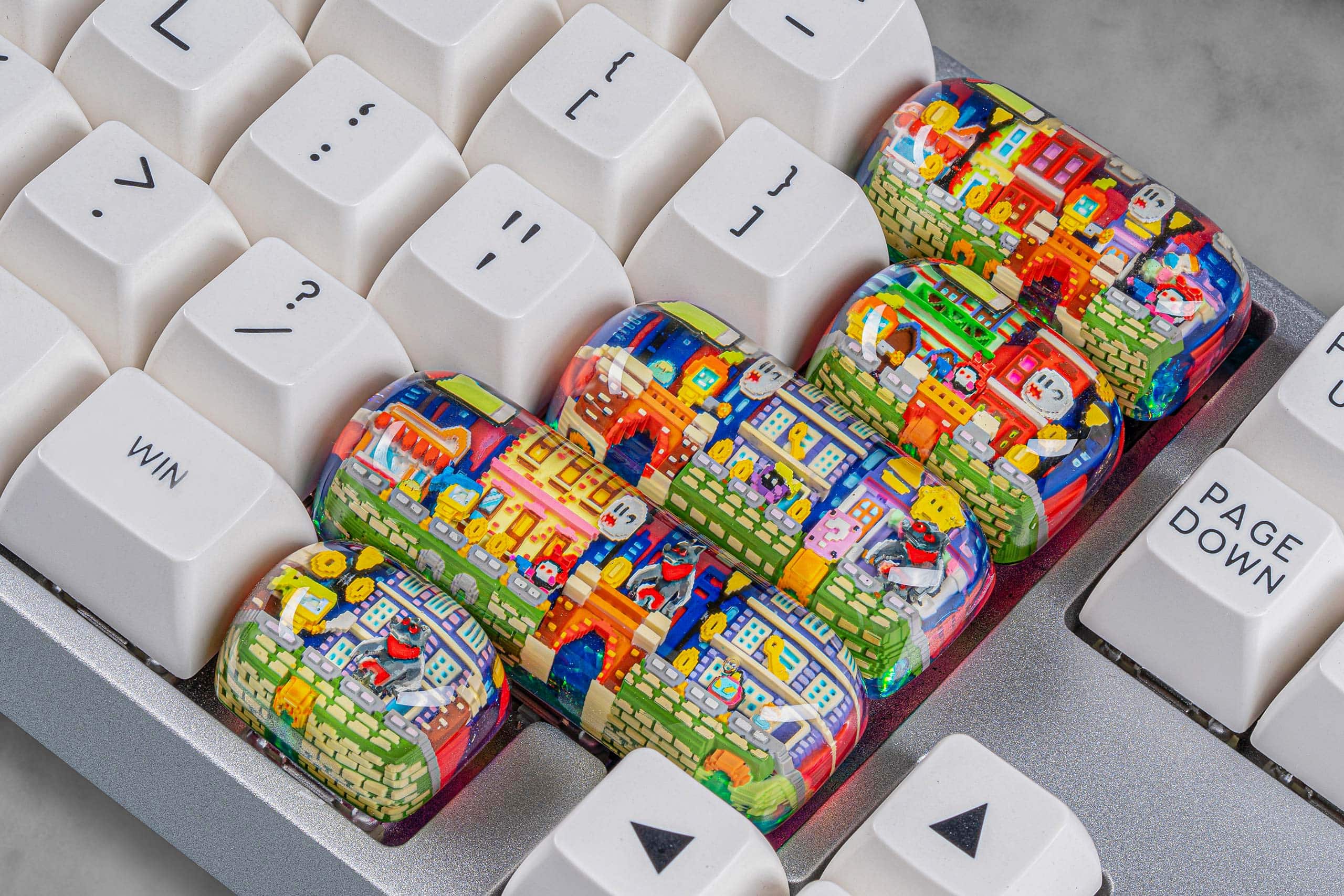 8-Bit Series: Pipeline Battle artisan keycaps - Jelly Key