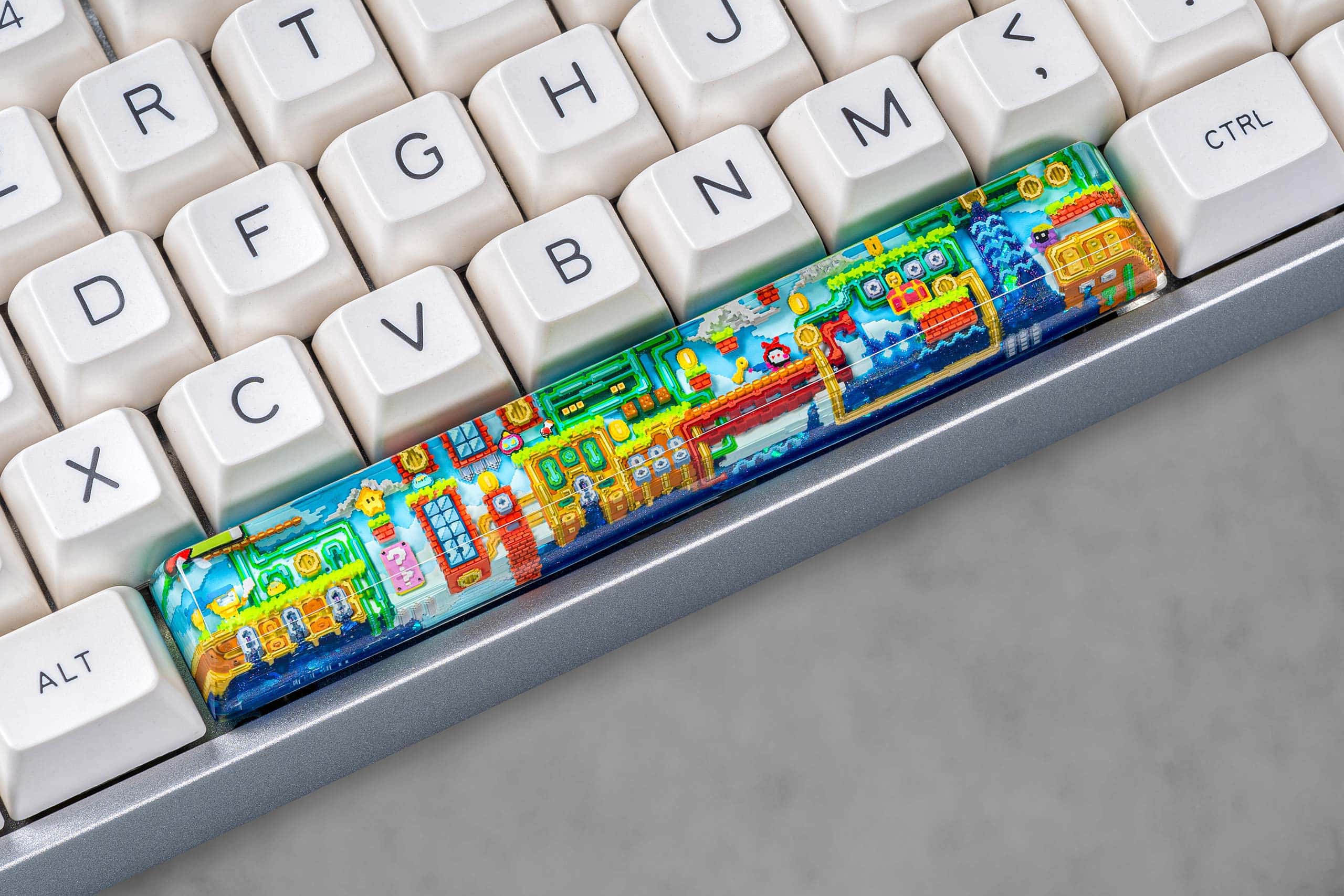 8-Bit Series: Pipeline Battle artisan keycaps - Jelly Key