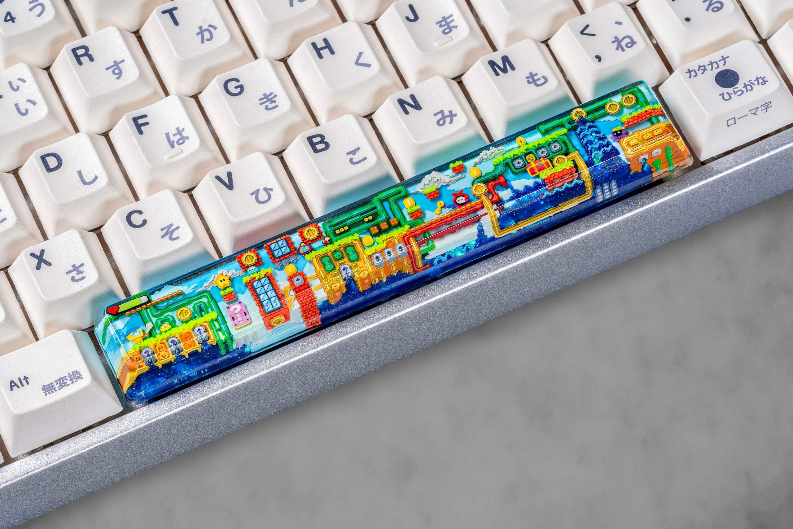 8-Bit Series: Pipeline Battle artisan keycaps - Jelly Key