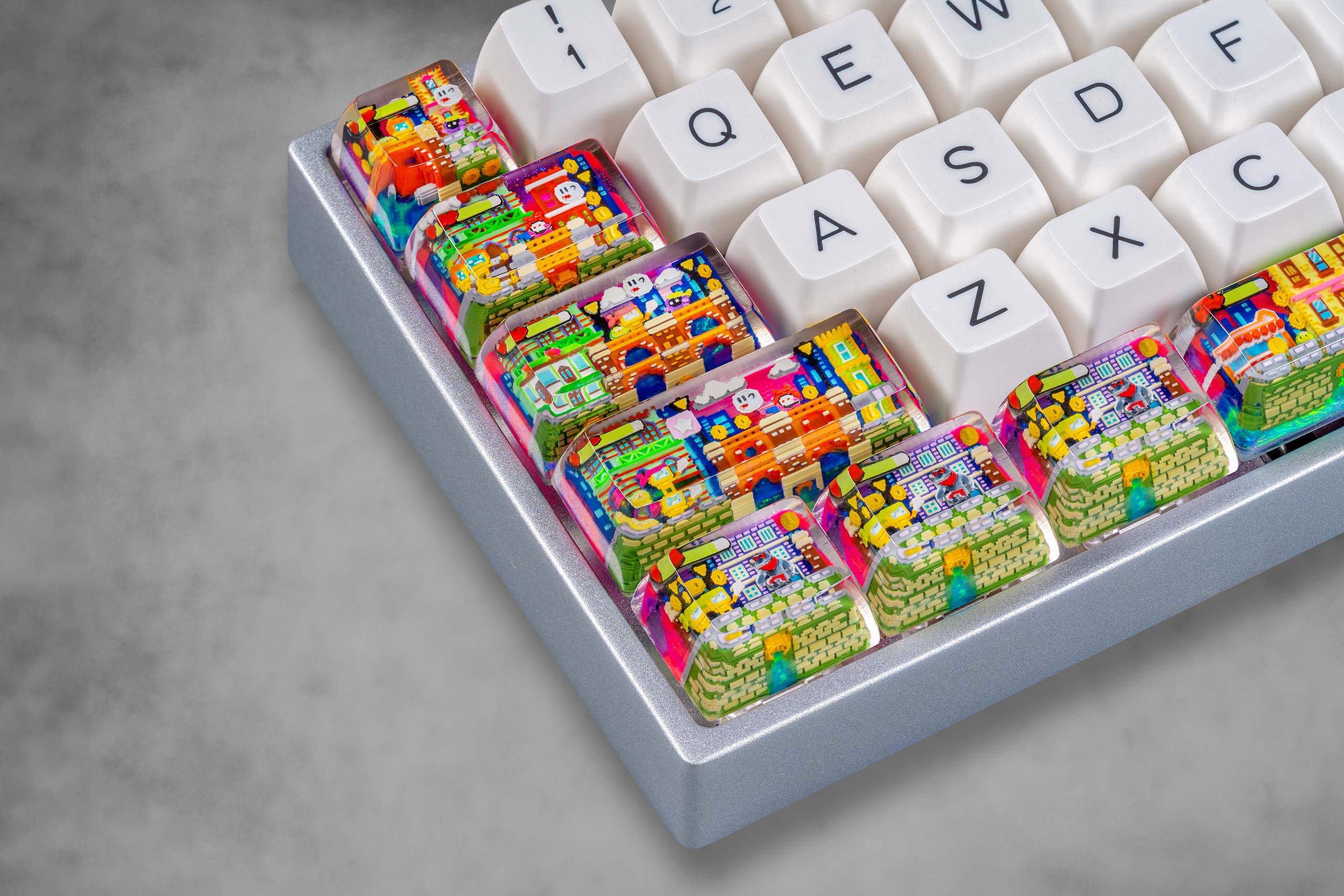 8-Bit Series: Pipeline Battle artisan keycaps - Jelly Key