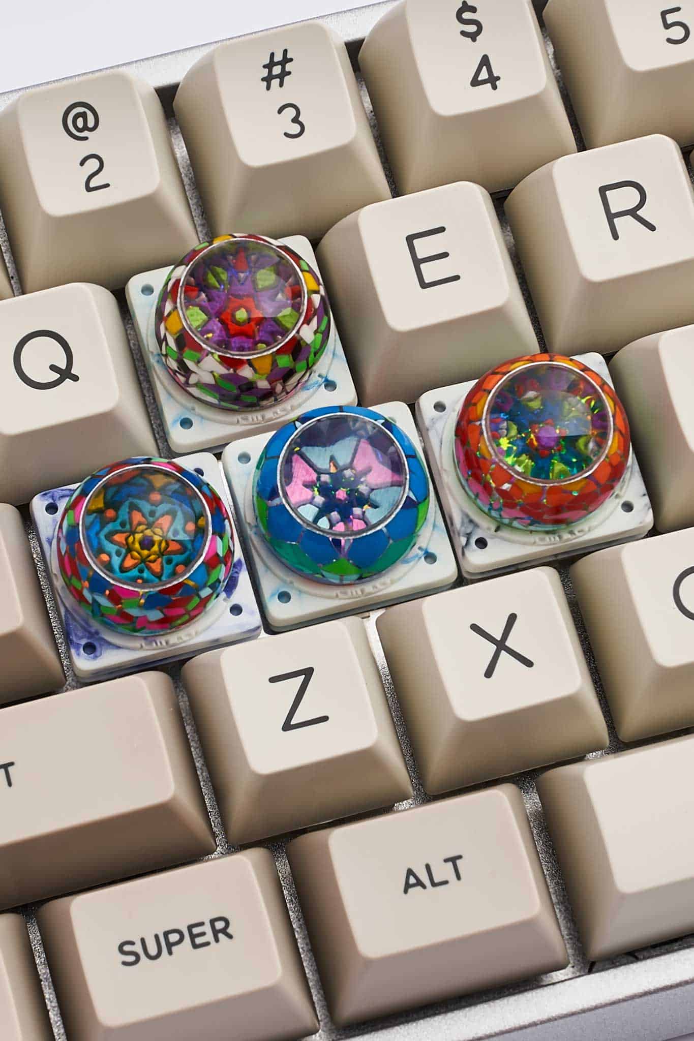 Mosaic Rose artisan keycap - Jelly Key